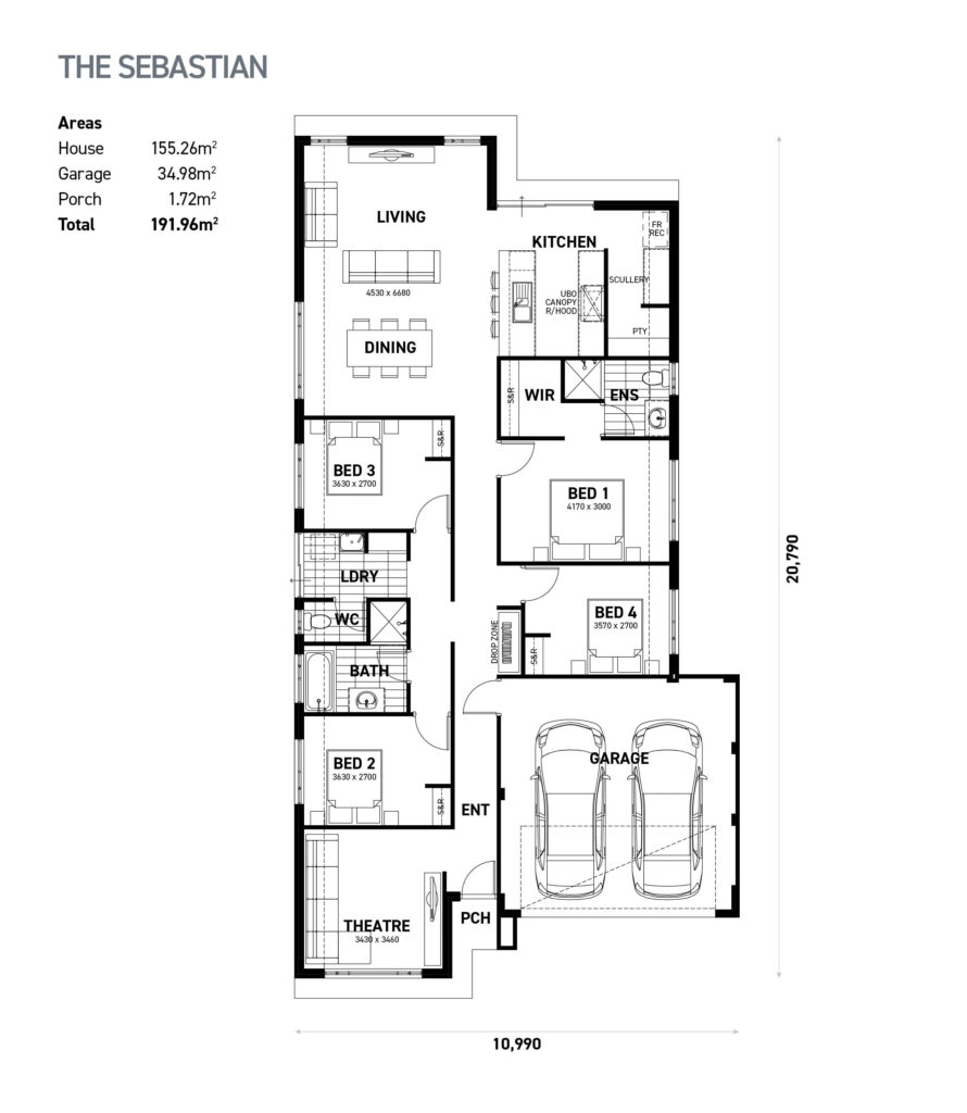 The Sebastian — 4 Bedroom Home Design | Ideal Homes